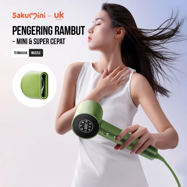 Sakumini Compact Size Turbo Speed Dryer Alat Pengering Rambut Mini ...